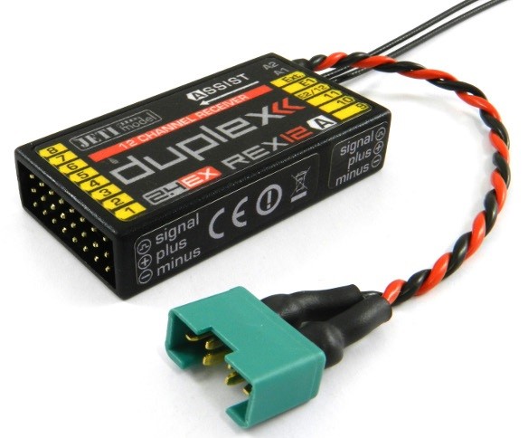 Récepteur JETI DUPLEX 2.4EX REX 12 ASSIST - Intermodel SAS