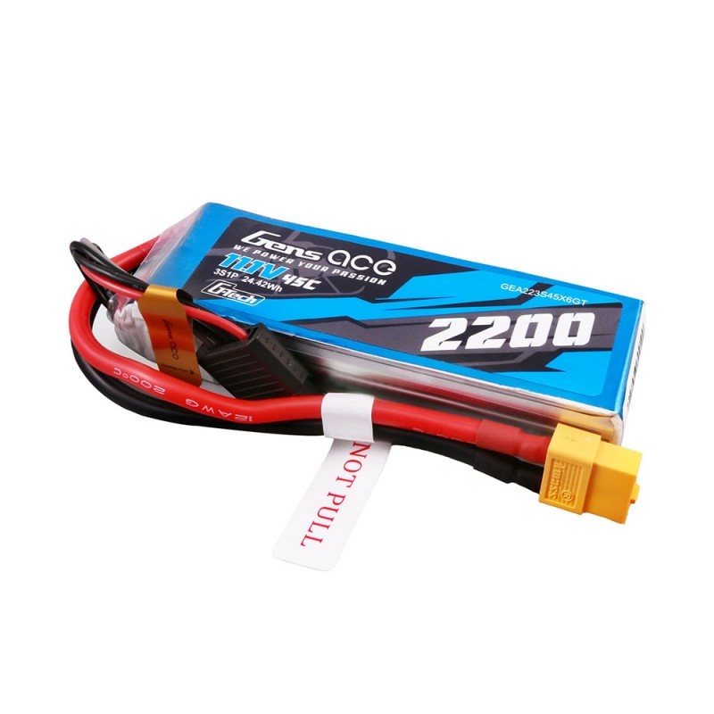 Accu LiPo GENS ACE G-Tech 2200mAh 3S 45C - Intermodel SAS