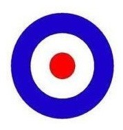 COCARDE ROYAL AIR FORCE AUTOCOLLANTE 10CM - Intermodel SAS